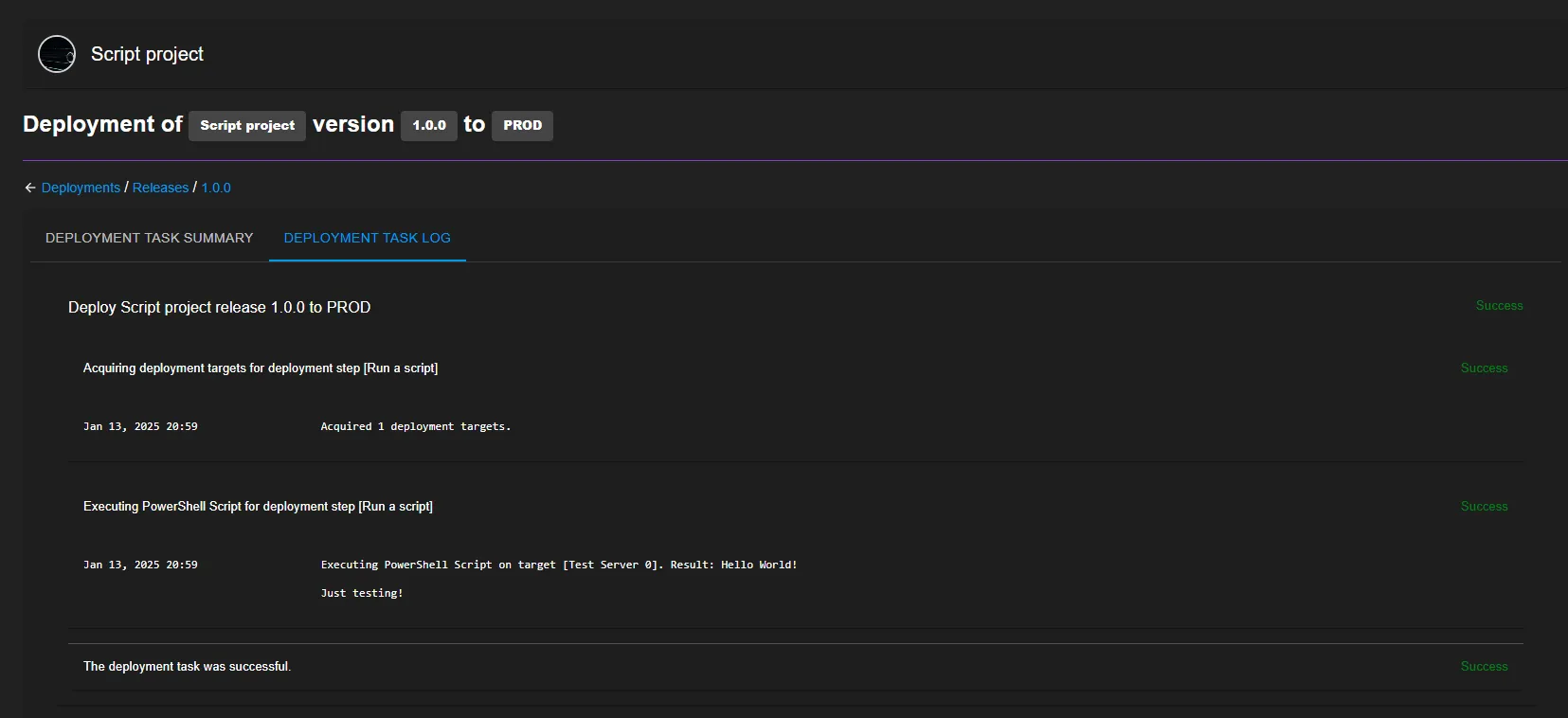 PowerShell scripts | fDeploy Documentation