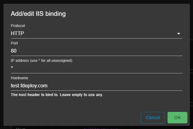 Iis Website Fdeploy Documentation