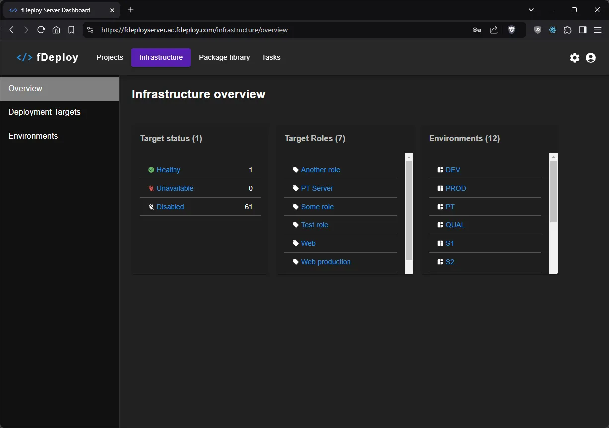 Infrastructure | fDeploy Documentation